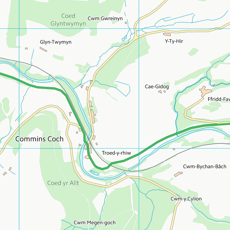 Powys - Powys (SH80) Map by UK Topographic Maps | Avenza Maps