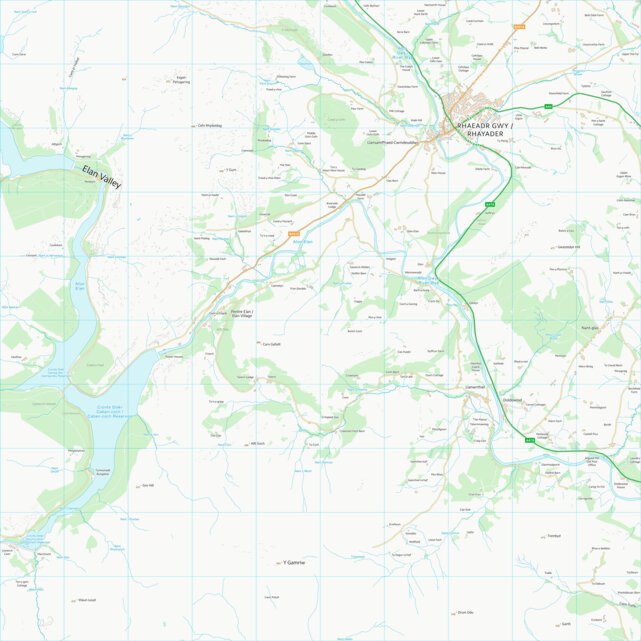 Powys - Powys (SN96) Map by UK Topographic Maps | Avenza Maps