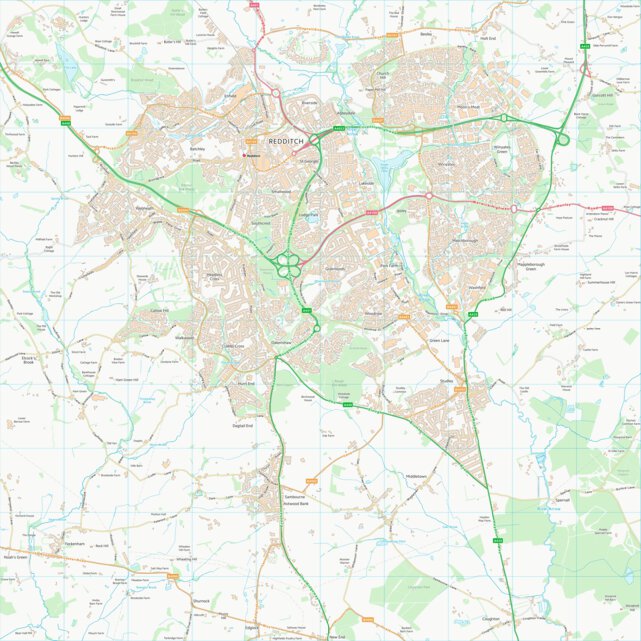 Redditch District (B) (SP06) Map by UK Topographic Maps | Avenza Maps