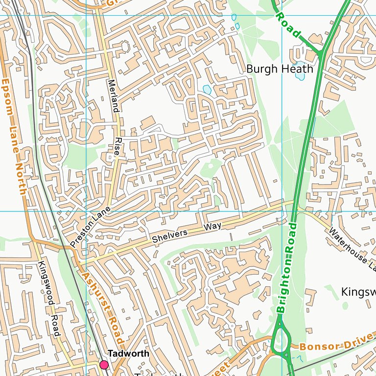 Reigate and Banstead District (B) (TQ25) Map by UK Topographic Maps ...