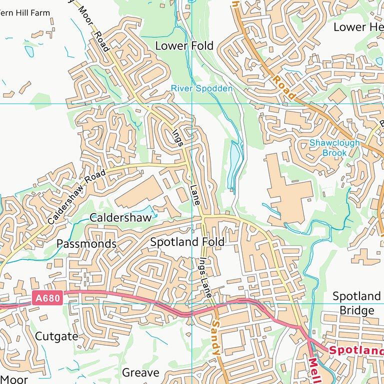 Rochdale District (B) (SD81) Map by UK Topographic Maps | Avenza Maps
