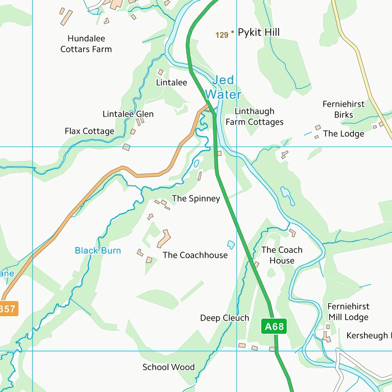 Scottish Borders (NT61) Map by UK Topographic Maps | Avenza Maps