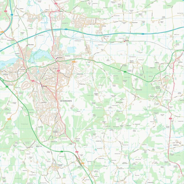 Sevenoaks District (TQ55) Map by UK Topographic Maps | Avenza Maps