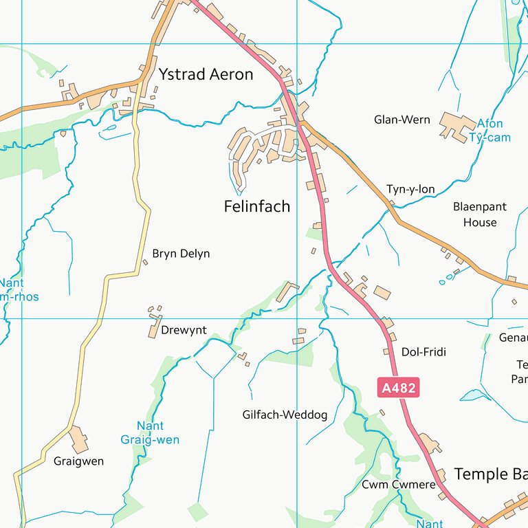 Sir Ceredigion - Ceredigion (SN55) Map by UK Topographic Maps | Avenza Maps