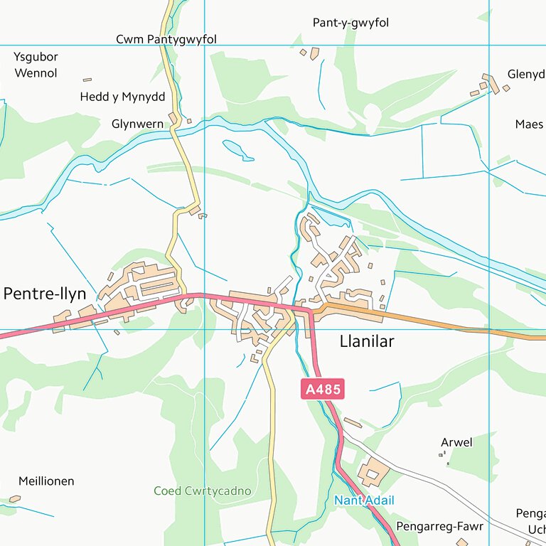 Sir Ceredigion - Ceredigion (SN67) Map by UK Topographic Maps | Avenza Maps