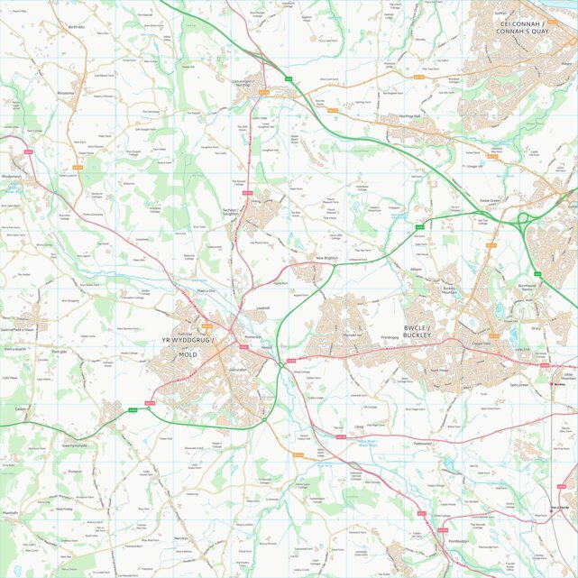 Sir y Fflint - Flintshire (SJ26) Map by UK Topographic Maps | Avenza Maps