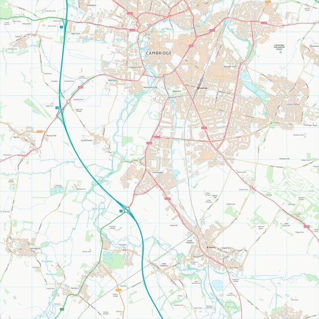 South Cambridgeshire District (TL45) Map by UK Topographic Maps ...