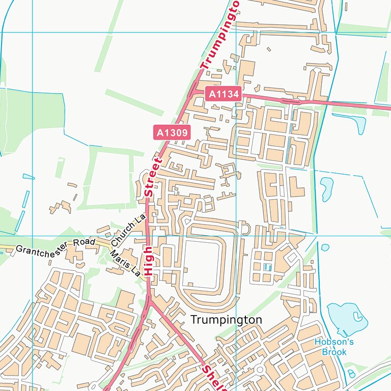 South Cambridgeshire District (TL45) Map by UK Topographic Maps ...