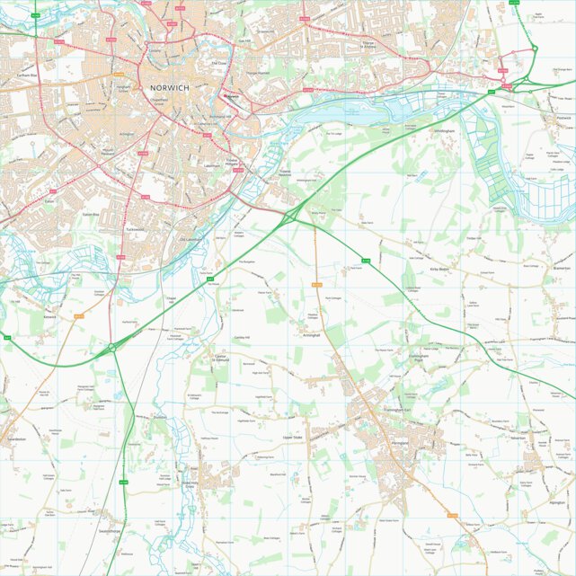 South Norfolk District (TG20) Map by UK Topographic Maps | Avenza Maps