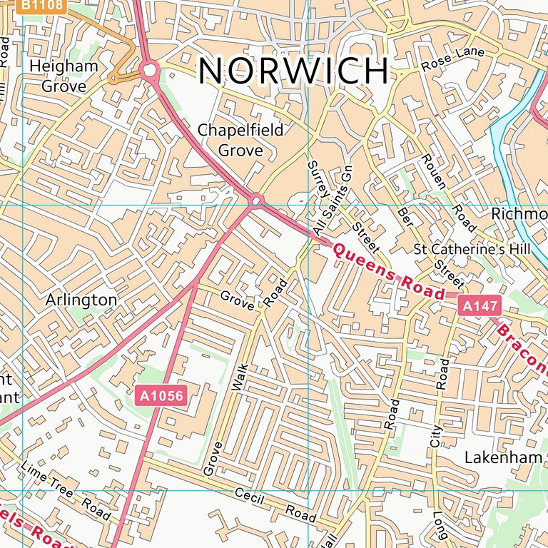 South Norfolk District (TG20) Map by UK Topographic Maps | Avenza Maps