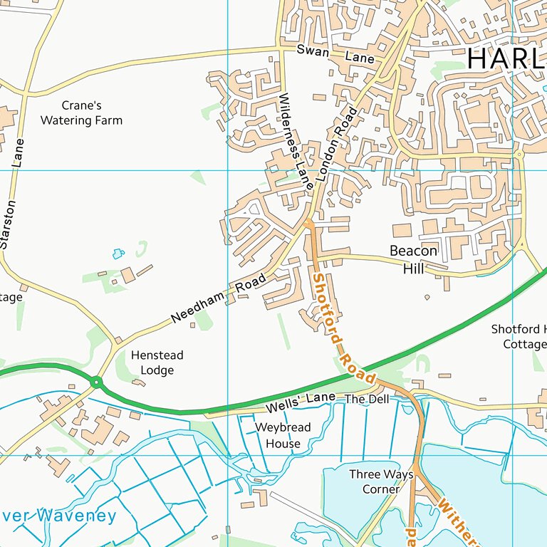 South Norfolk District (TM28) Map by UK Topographic Maps | Avenza Maps