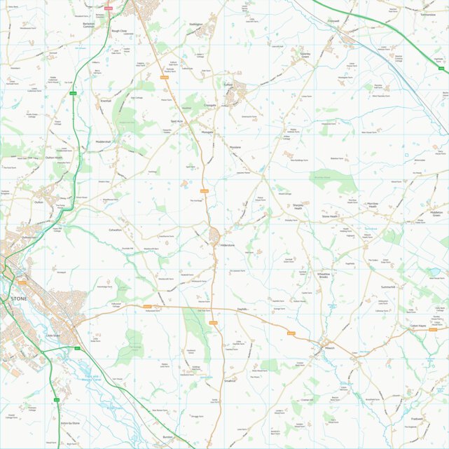 Stafford District (B) (SJ93) Map by UK Topographic Maps | Avenza Maps