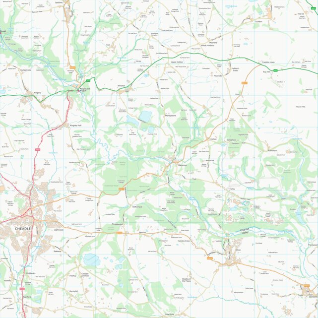 Staffordshire Moorlands District (SK04) Map by UK Topographic Maps ...