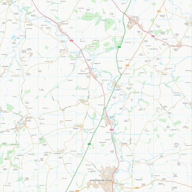 Stratford-on-Avon District (SP24) Map by UK Topographic Maps | Avenza Maps
