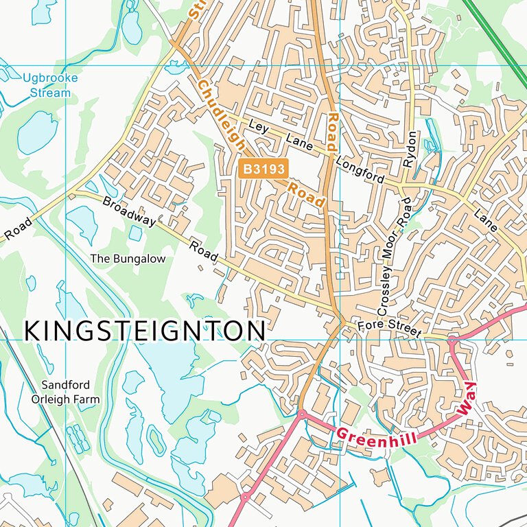 Teignbridge District (SX87) Map by UK Topographic Maps | Avenza Maps