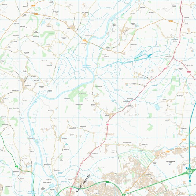 Tewkesbury District (B) (SO82) Map by UK Topographic Maps | Avenza Maps