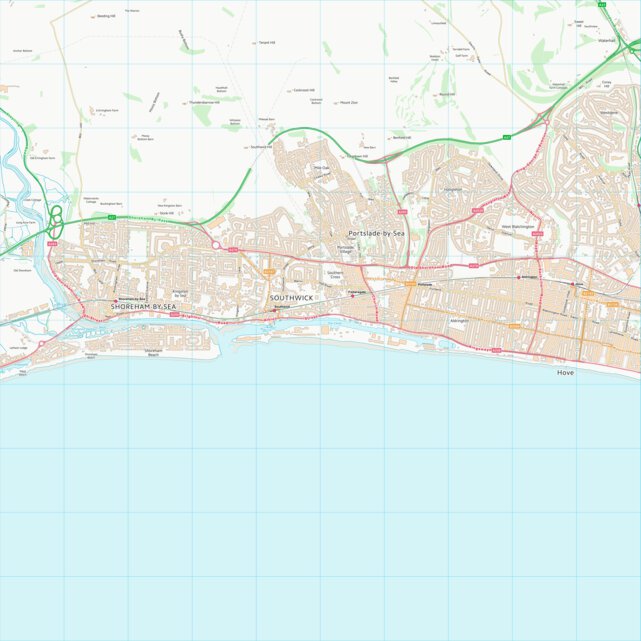 The City of Brighton and Hove (B) (TQ20) Map by UK Topographic Maps ...