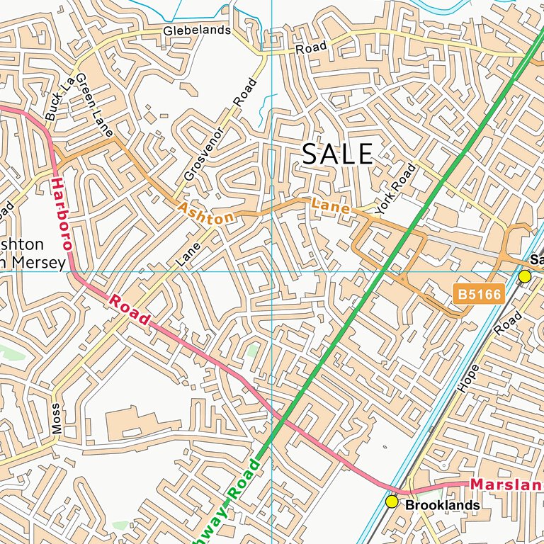 Trafford District (B) (SJ79) Map by UK Topographic Maps | Avenza Maps
