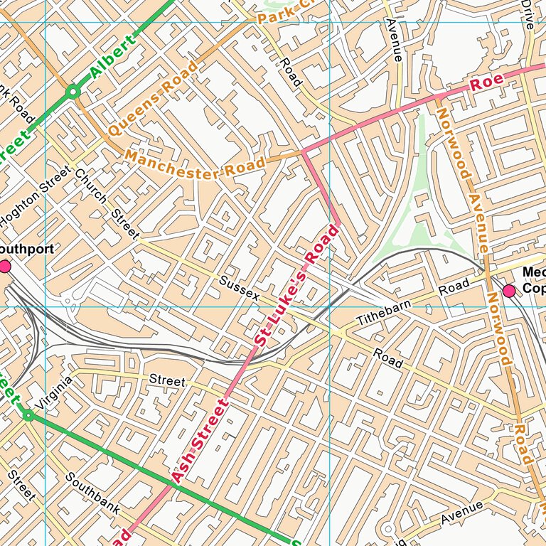 West Lancashire District (B) (SD31) Map by UK Topographic Maps | Avenza ...