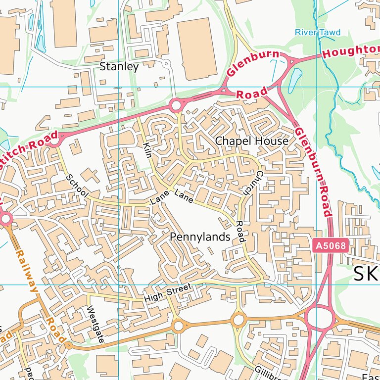 West Lancashire District (B) (SD40) Map by UK Topographic Maps | Avenza ...