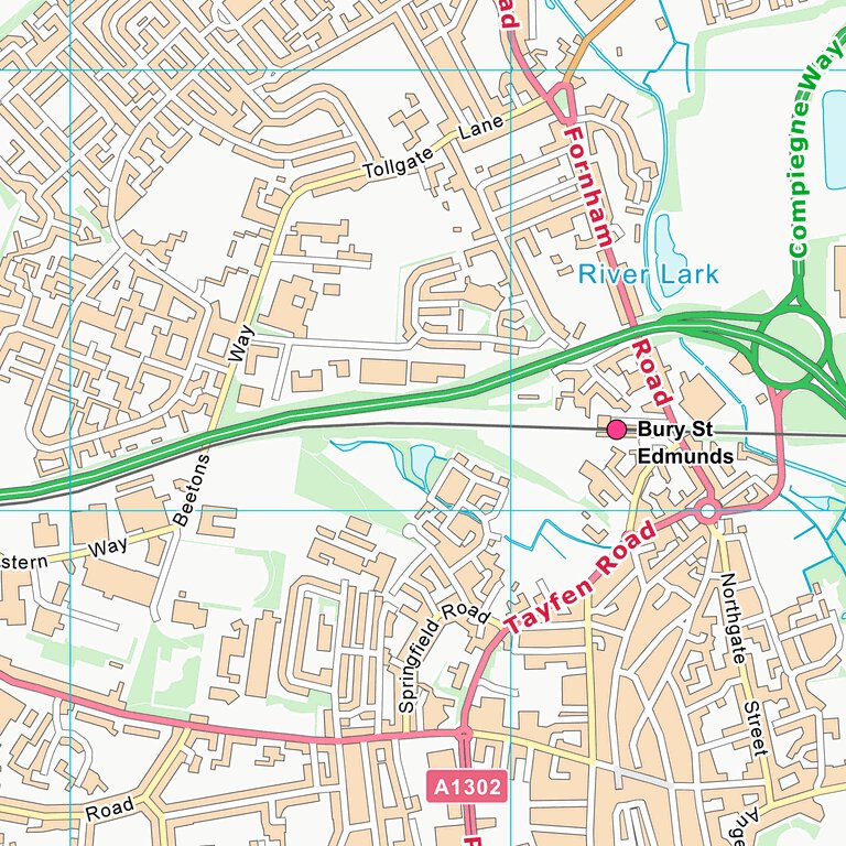 West Suffolk District (TL86) Map by UK Topographic Maps | Avenza Maps
