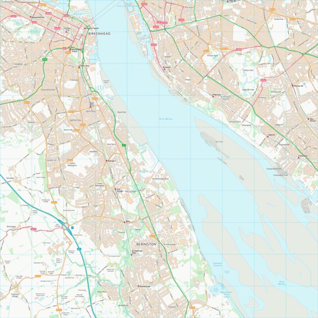 Wirral District (B) (SJ38) Map by UK Topographic Maps | Avenza Maps