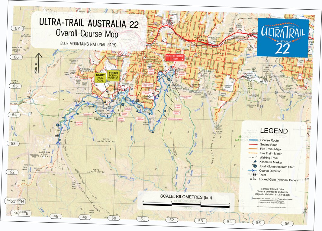UTA22 - Overall Course Map 2021 by Ultra-Trail Australia | Avenza Maps