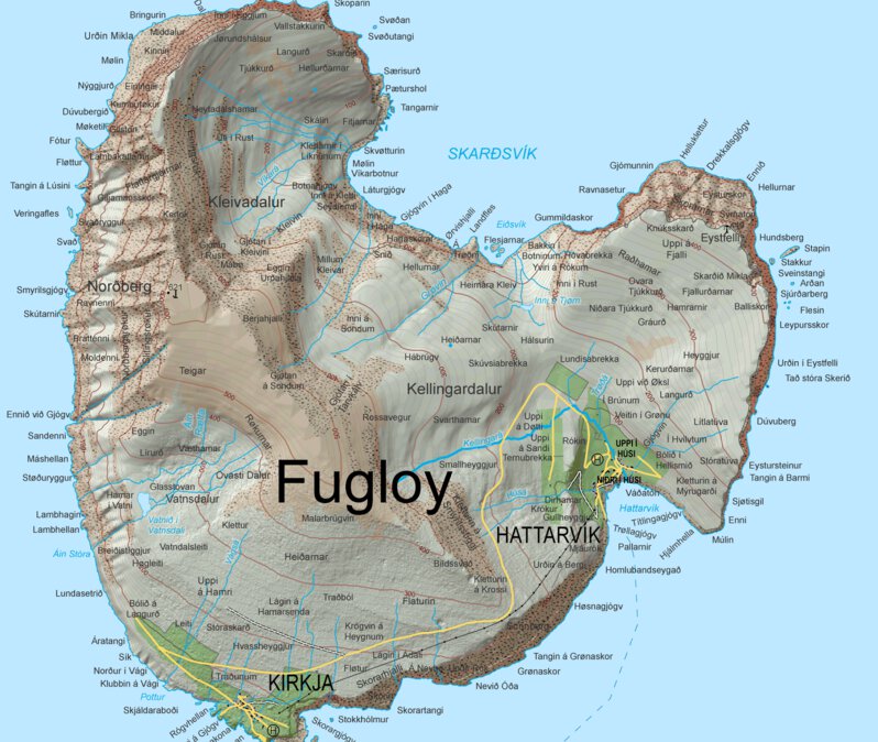 Fugloy, Norderøerne Map by Umhvorvisstovan | Avenza Maps