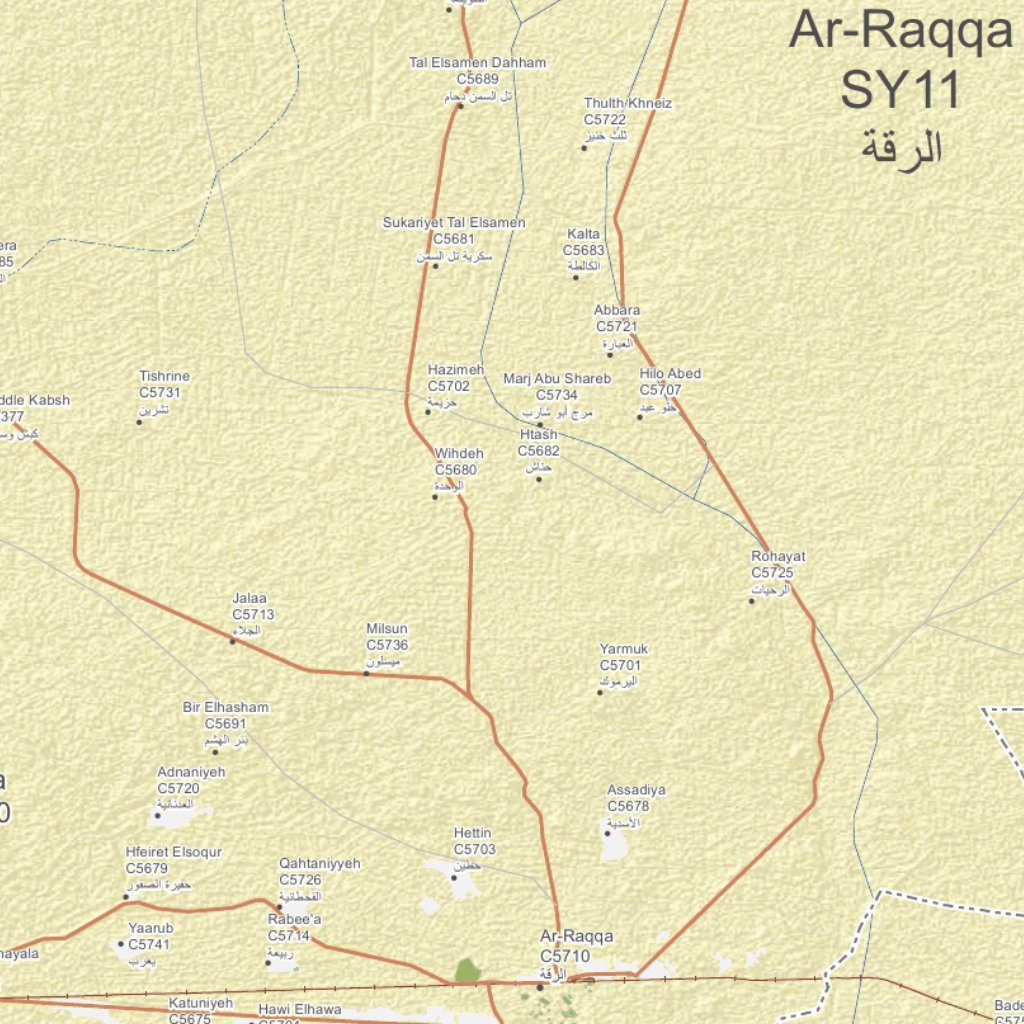 Ar-Raqqa governorate reference maps Map by UN OCHA Regional office for ...