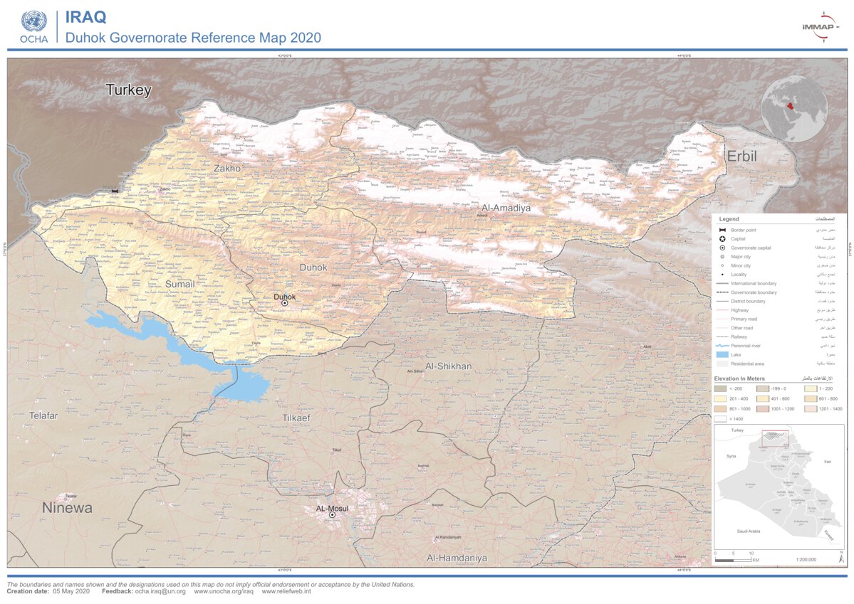 duhok Map by UN OCHA Regional office for the Syria Crisis | Avenza Maps