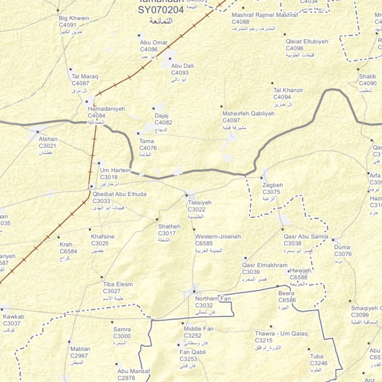 Hama governorate reference Map by UN OCHA Regional office for the Syria ...