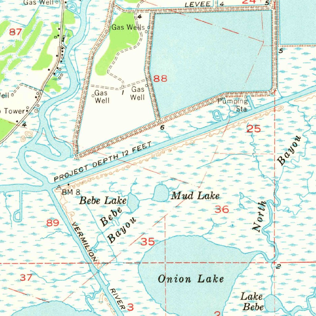 Abbeville, LA (1954, 62500-Scale) Map by United States Geological ...