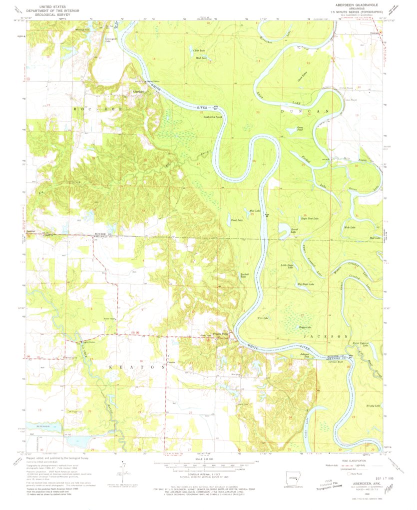 Aberdeen, AR (1968, 24000-Scale) Map by United States Geological Survey ...