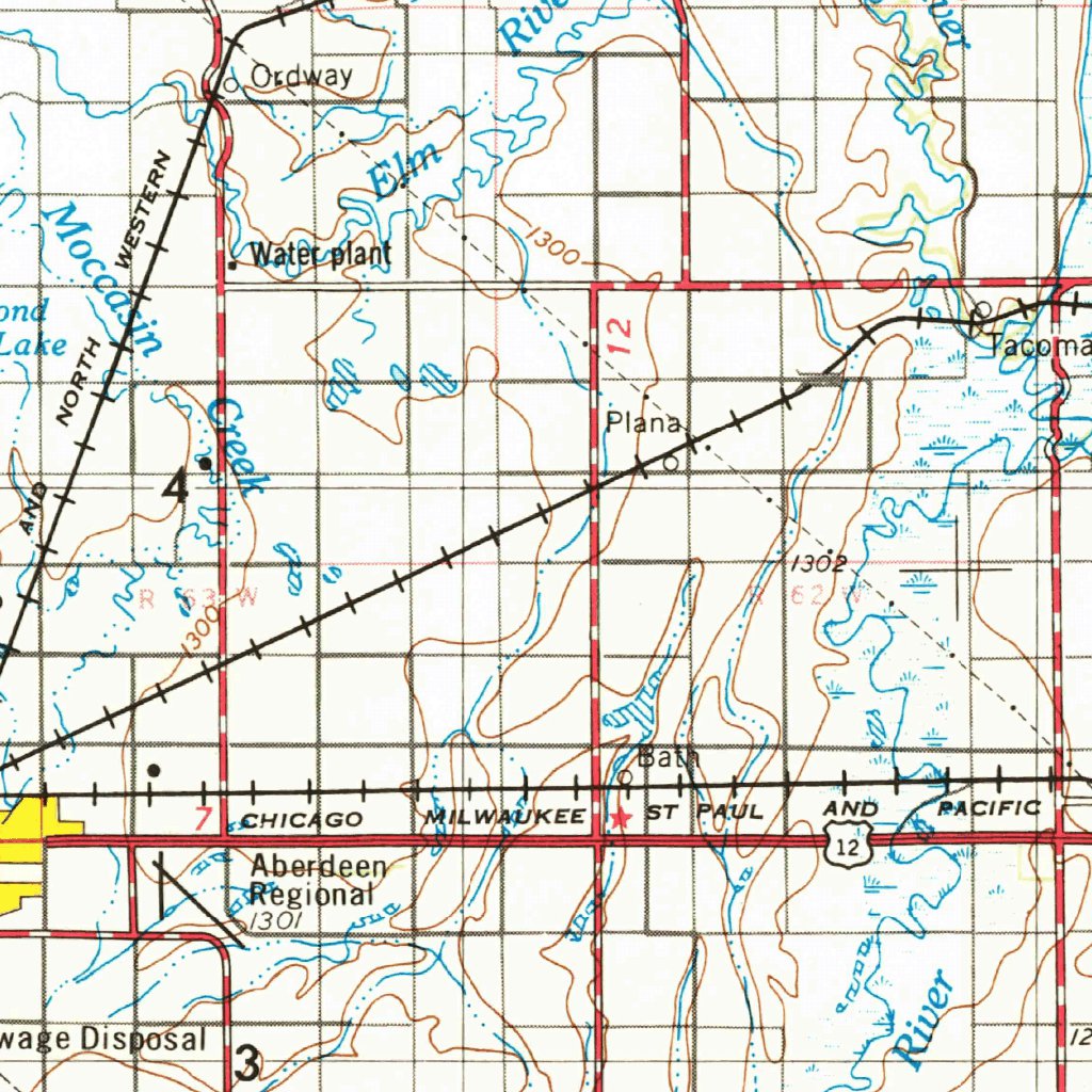 Aberdeen, SD-ND (1954, 250000-Scale) Map by United States Geological ...