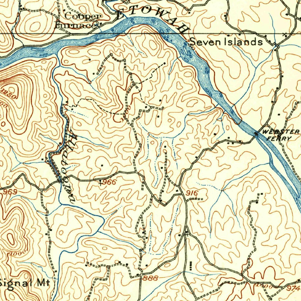 Acwdrtii, GA (1907, 62500-Scale) Map by United States Geological Survey ...