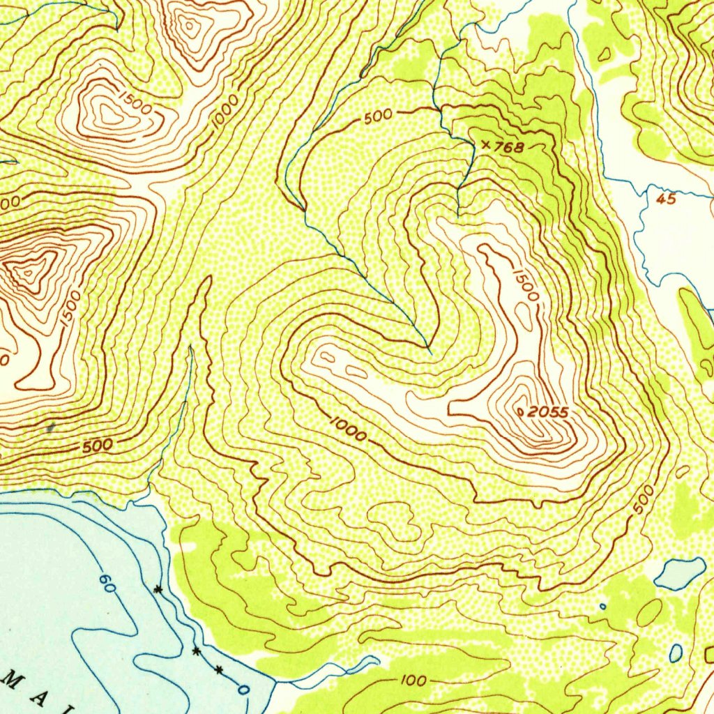 Afognak A-3, AK (1954, 63360-Scale) Map by United States Geological ...