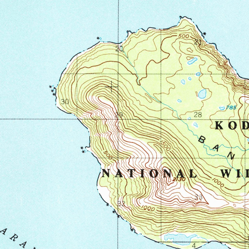 Afognak B-3, AK (1954, 63360-Scale) Map by United States Geological ...