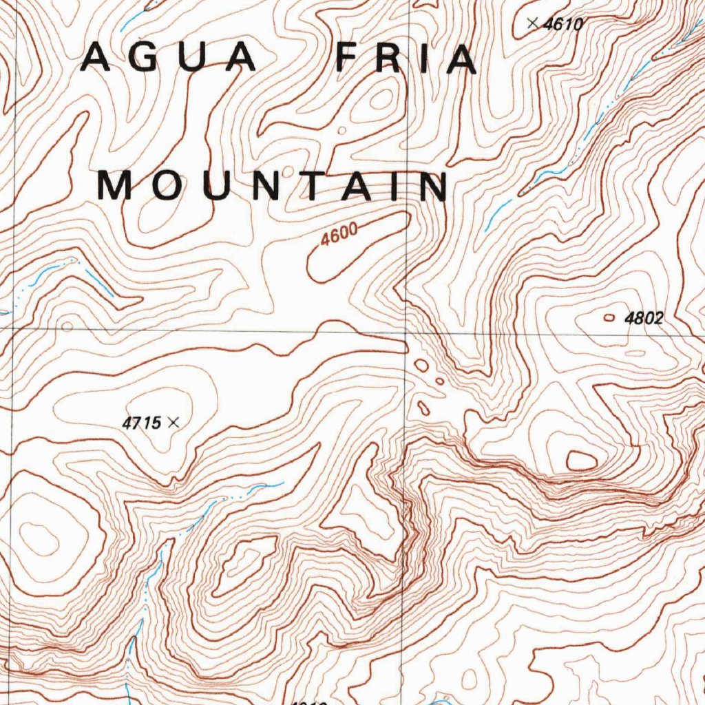 Agua Fria Mountain, TX (1983, 24000-Scale) Map by United States ...