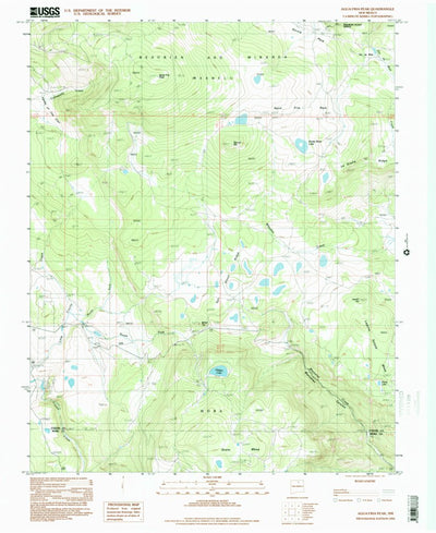Agua Fria Peak, NM (1994, 24000-Scale) Map by United States Geological ...