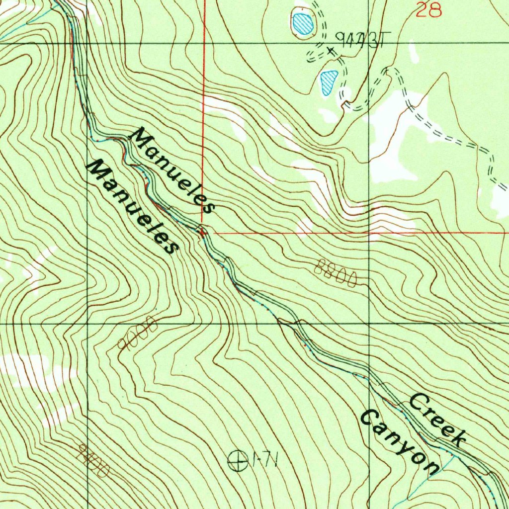 Agua Fria Peak, NM (1994, 24000-Scale) Map by United States Geological ...
