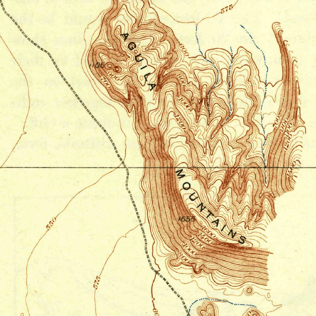 Aguila Mountains, AZ (1930, 62500-Scale) Map by United States ...