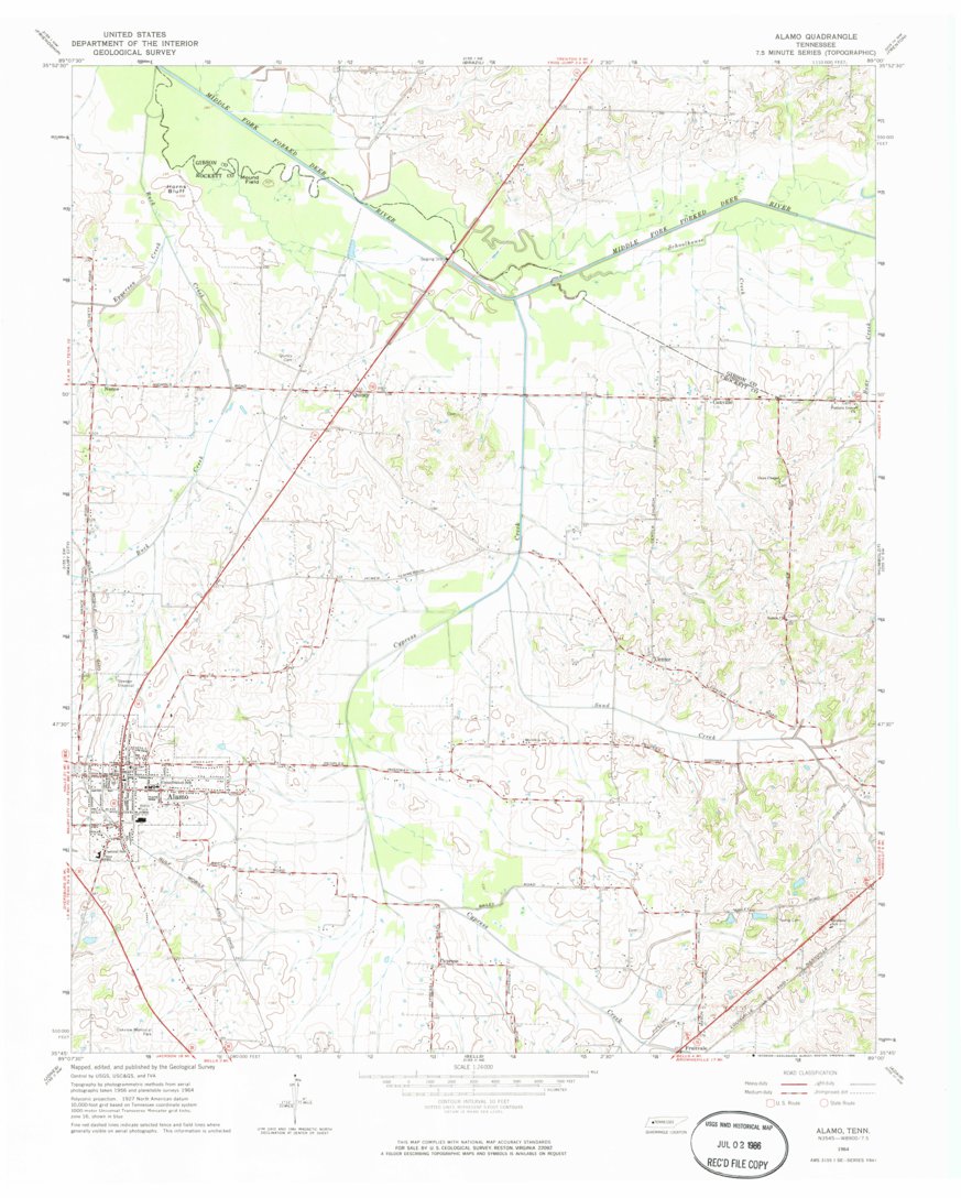 Alamo, TN (1964, 24000-Scale) Map by United States Geological Survey ...