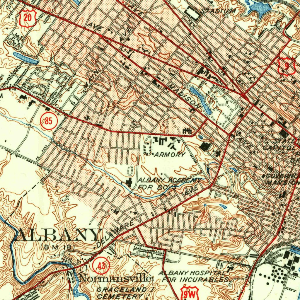 Albany, NY (1950, 62500-Scale) Map by United States Geological Survey ...