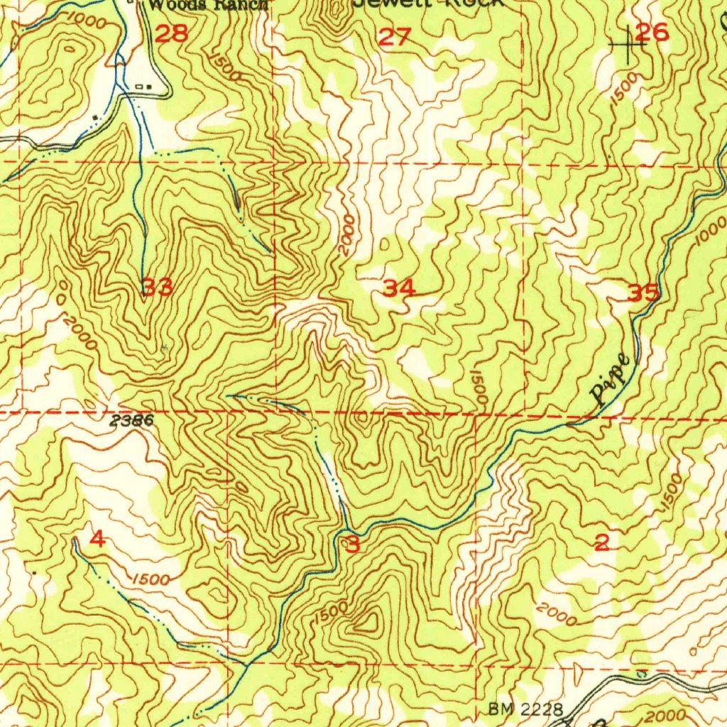 Alderpoint, CA (1951, 62500-Scale) Map by United States Geological ...