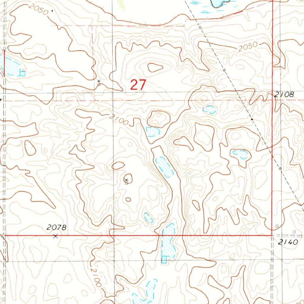 Alkaline Lake SW, ND (1983, 24000-Scale) Map by United States ...