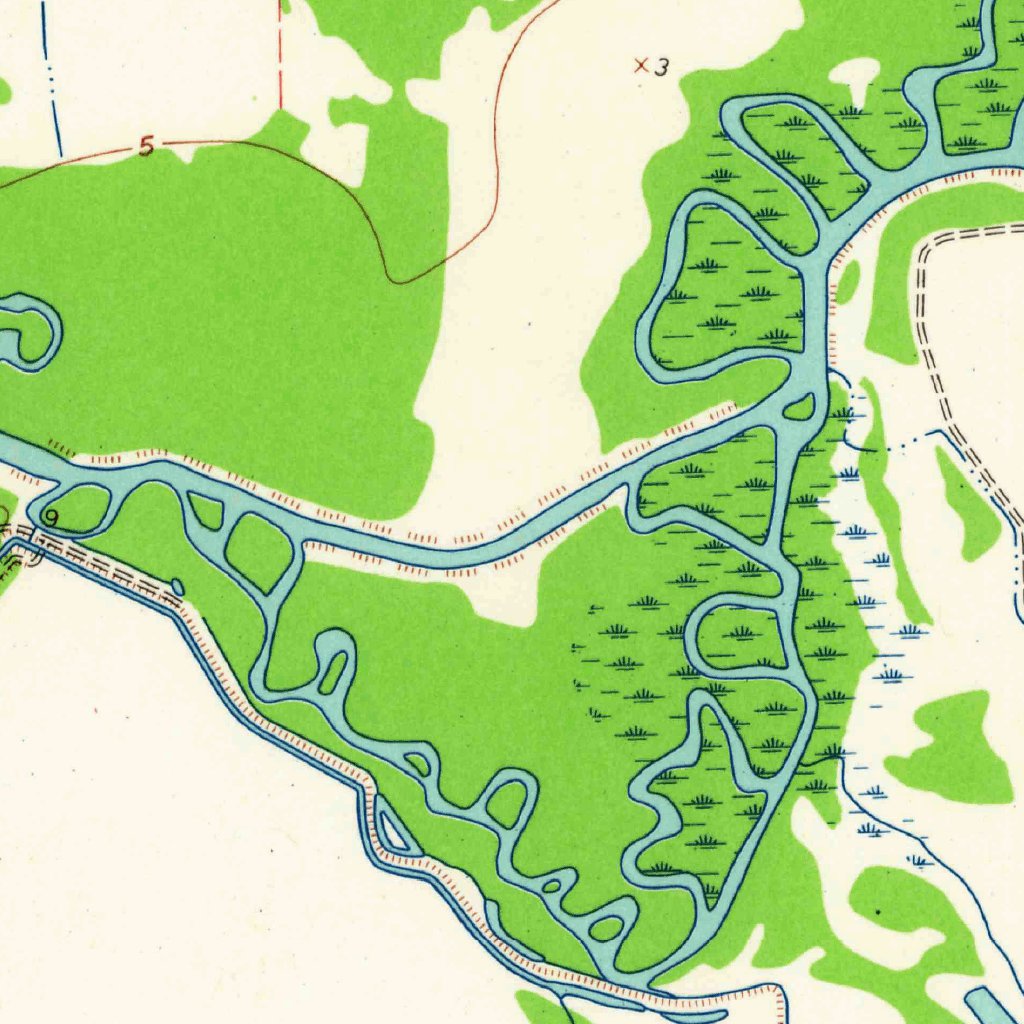 Alligator Hole Marsh, TX (1962, 24000-Scale) Map by United States ...