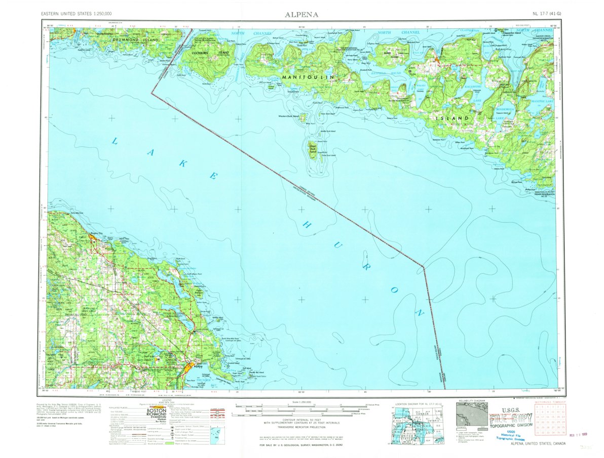 Alpena, MI (1969, 250000-Scale) Map by United States Geological Survey ...