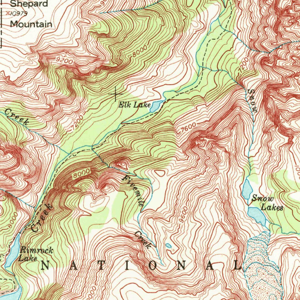 Alpine, MT-WY (1956, 62500-Scale) Map by United States Geological ...
