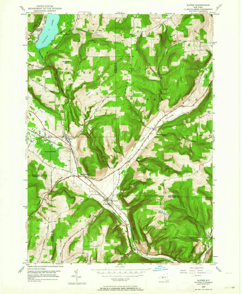 Alpine, NY (1950, 24000-Scale) Map by United States Geological Survey ...