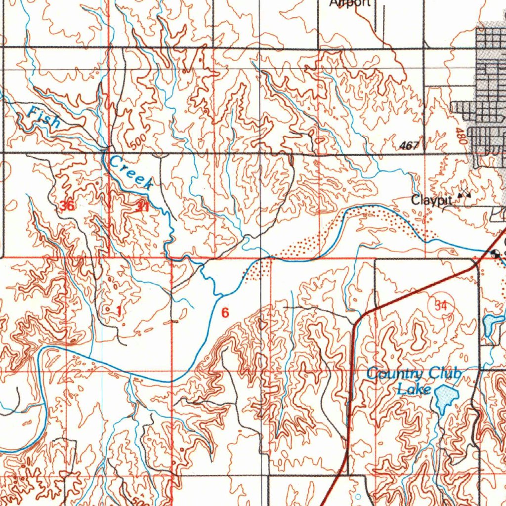 Altus, OK-TX (1985, 100000-Scale) Map by United States Geological ...